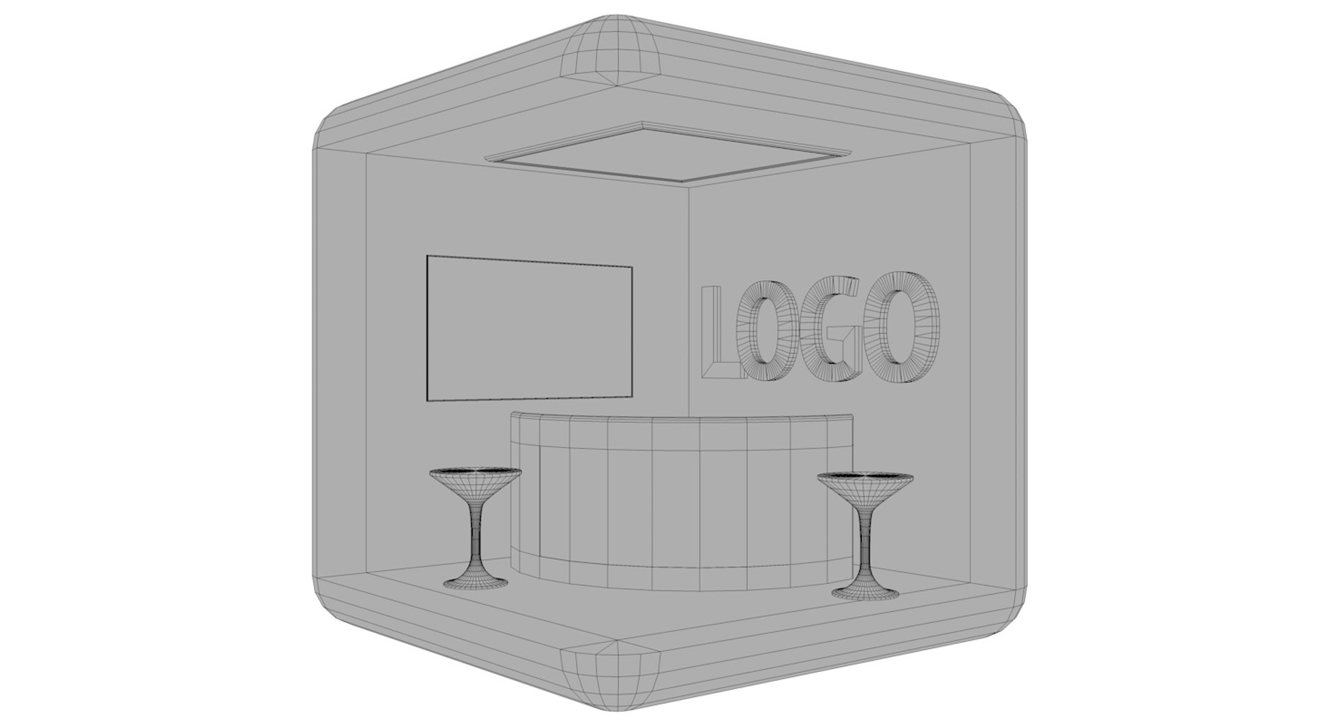Exhibition Expo Stand Cube 3D Model - TurboSquid 1294142