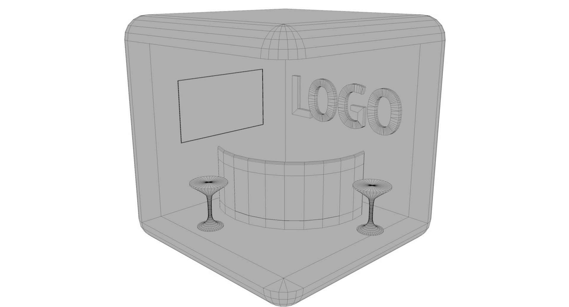 Exhibition Expo Stand Cube 3D Model - TurboSquid 1294142
