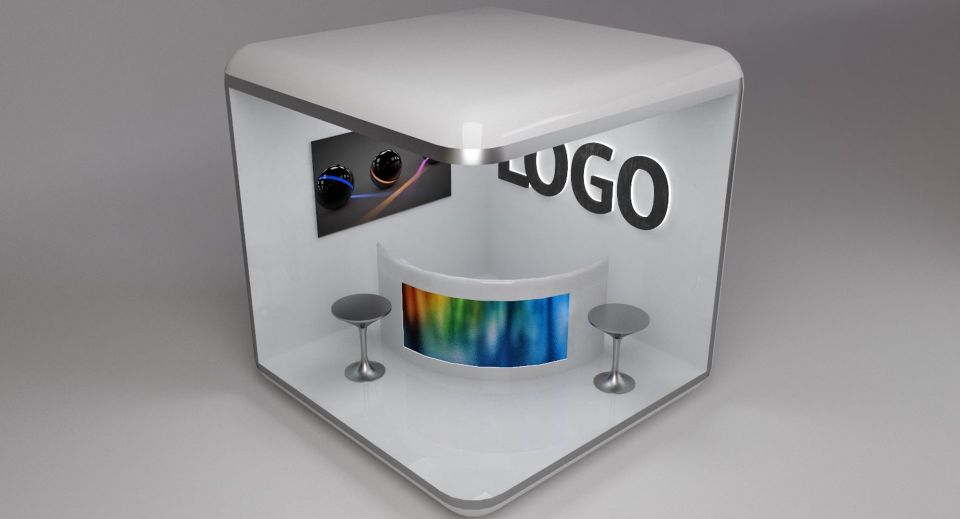 Exhibition Expo Stand Cube 3D Model - TurboSquid 1294142