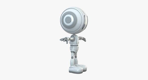 3d robot character bot model