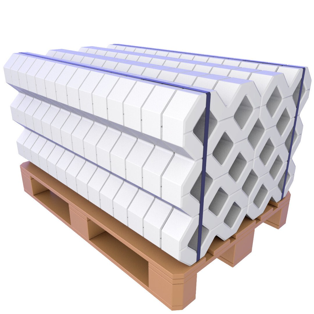 Pallet With Openwork Paving Slab 15 Model - TurboSquid 2003187