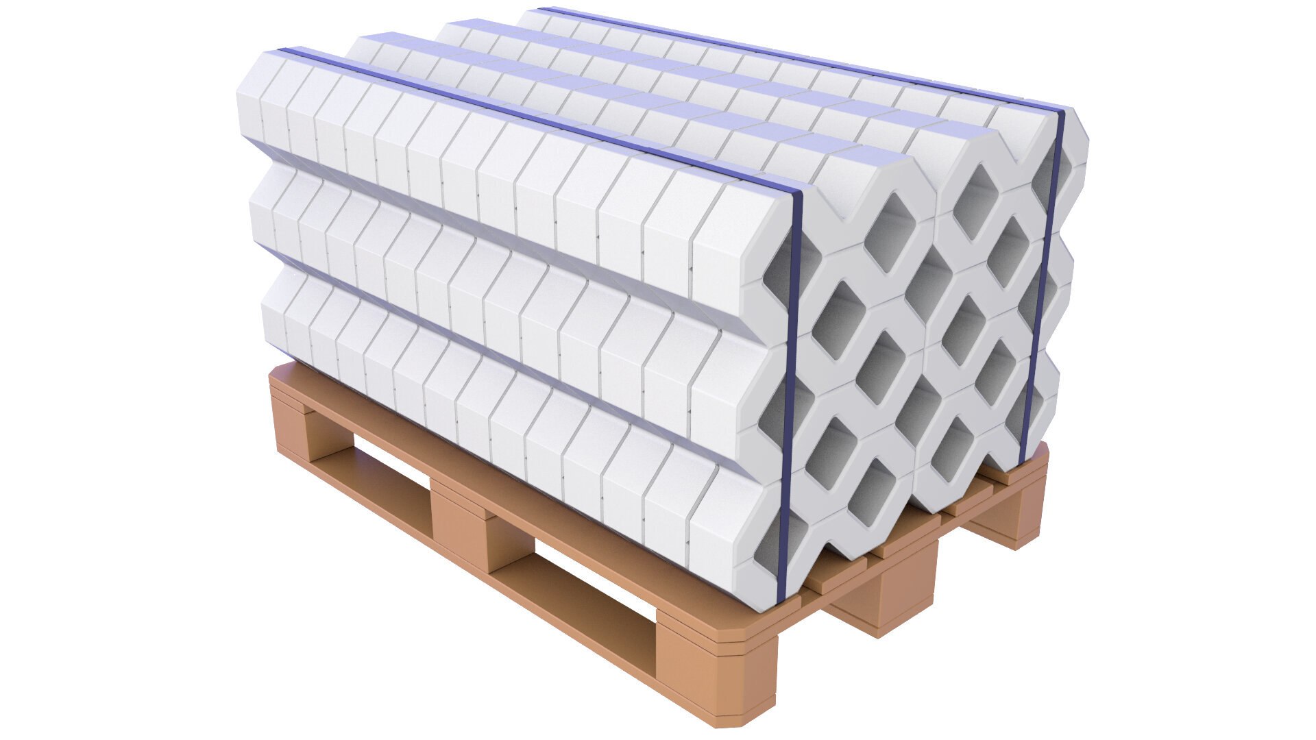 Pallet With Openwork Paving Slab 15 Model - TurboSquid 2003187