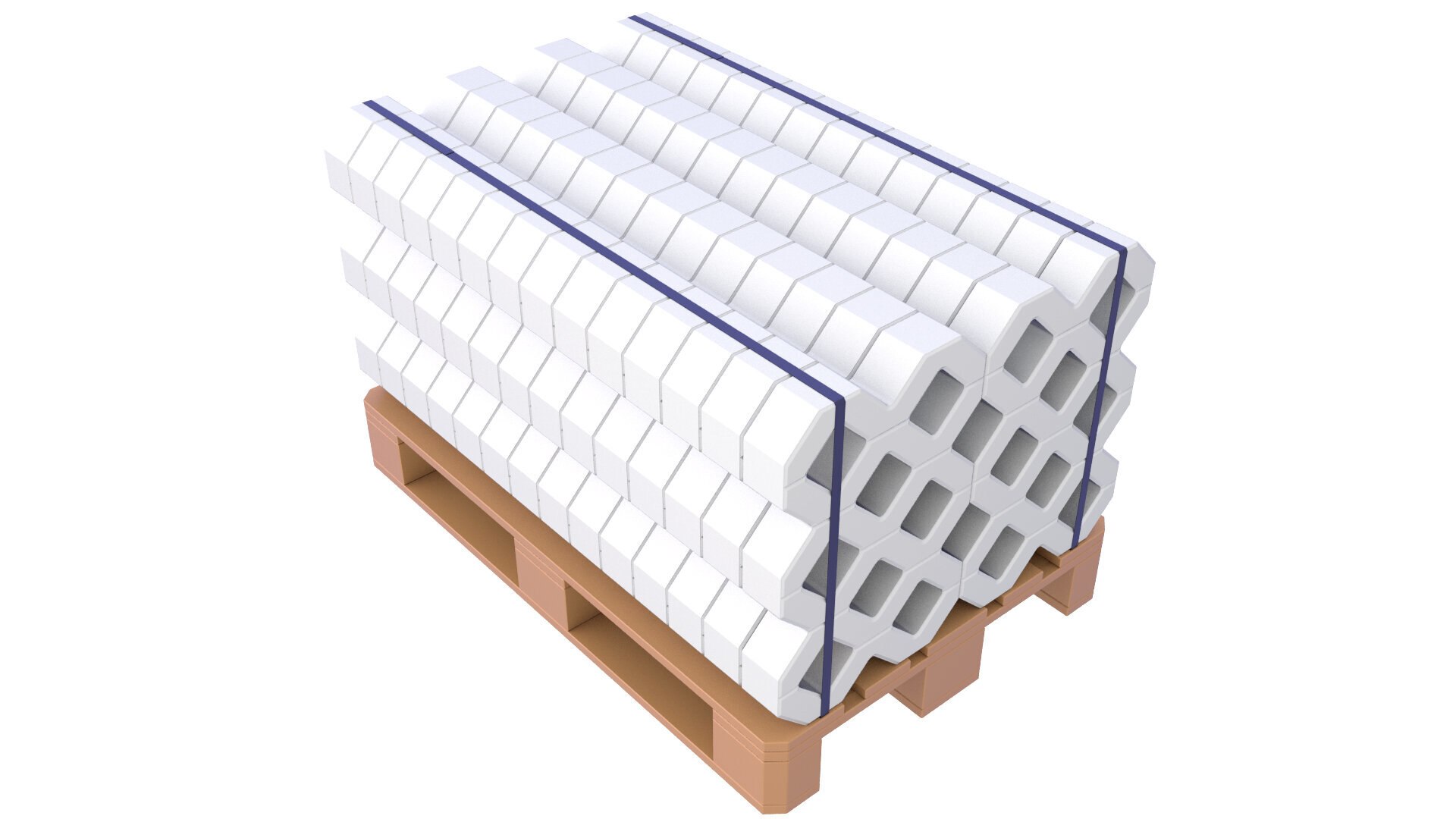 Pallet With Openwork Paving Slab 15 Model - TurboSquid 2003187