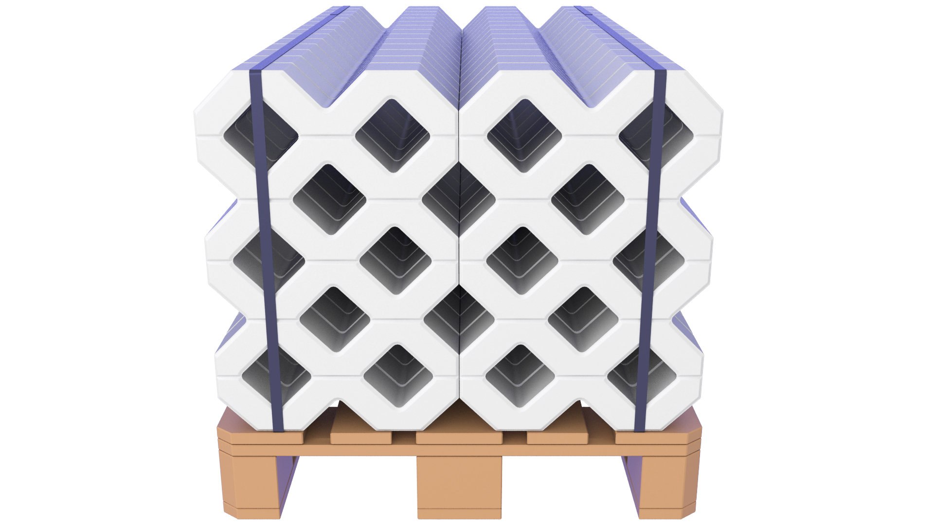 Pallet With Openwork Paving Slab 15 Model - TurboSquid 2003187