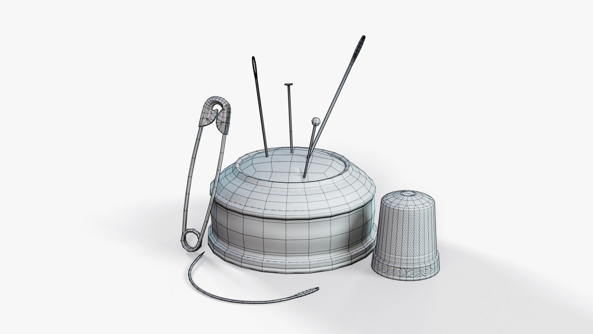 Needle Cushion Thimble Pins 3D Model - TurboSquid 2365612