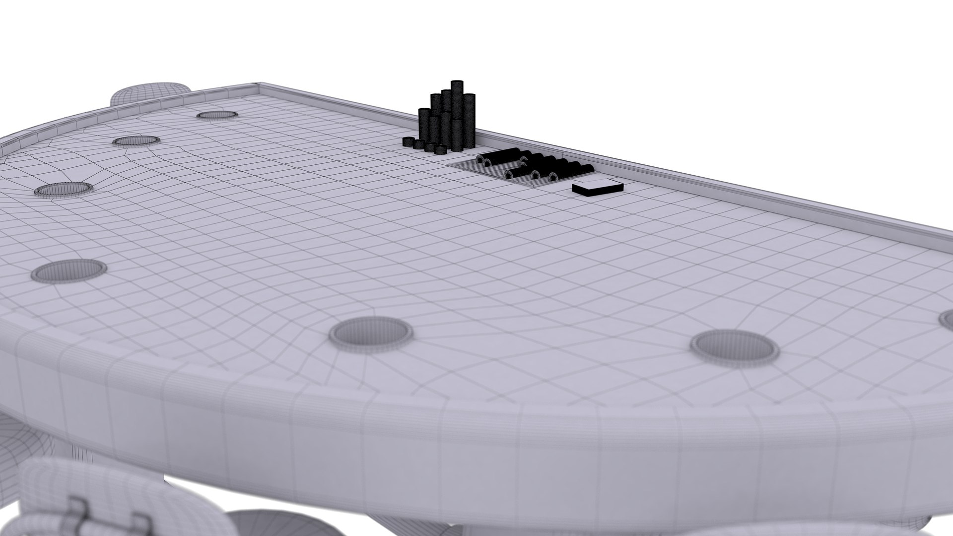 Blackjack Table - Red 3D Model - TurboSquid 1907836