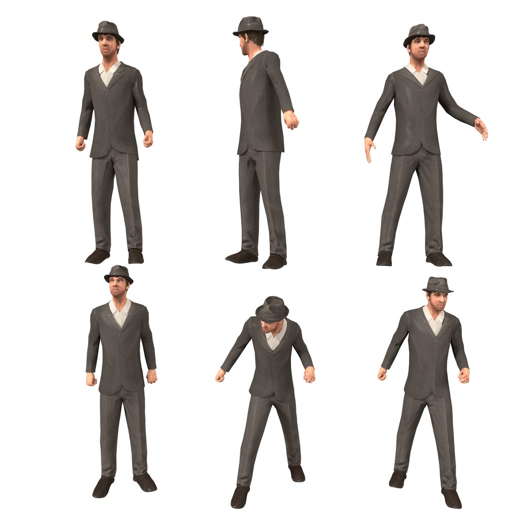 3d Model Man 20s