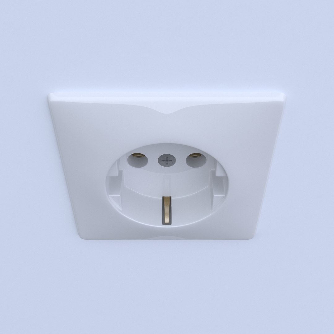 3d model of plug socket