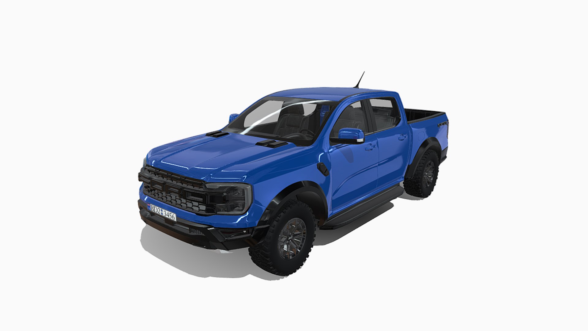 3D Ford Ranger Raptor - Blue - TurboSquid 2270657