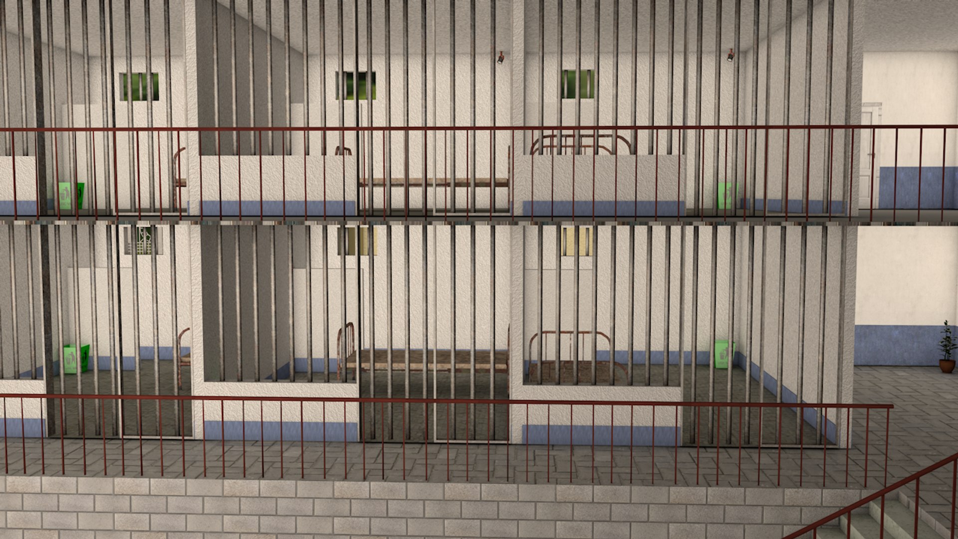 3D prison jail model - TurboSquid 1661042