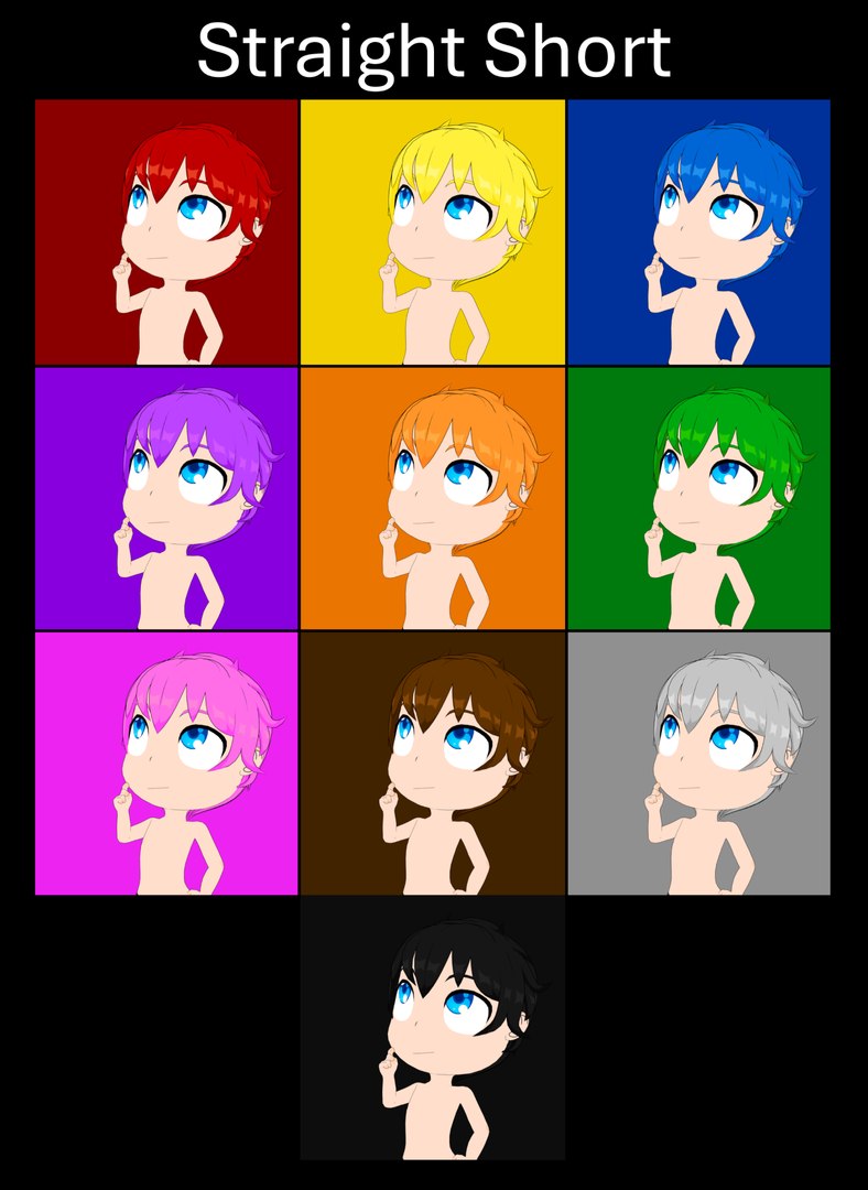Chibi Character Base Pack Model - TurboSquid 2433940