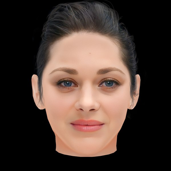 modelo 3d Cabeza de Marion Cotillard - Cabeza de baja poli para juego ...