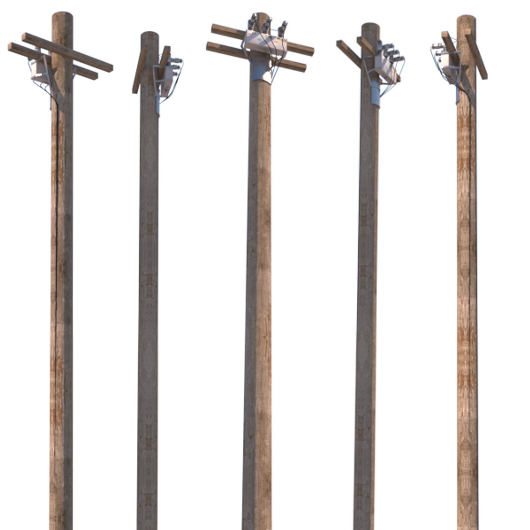 3d Model Power - Telephone Pole