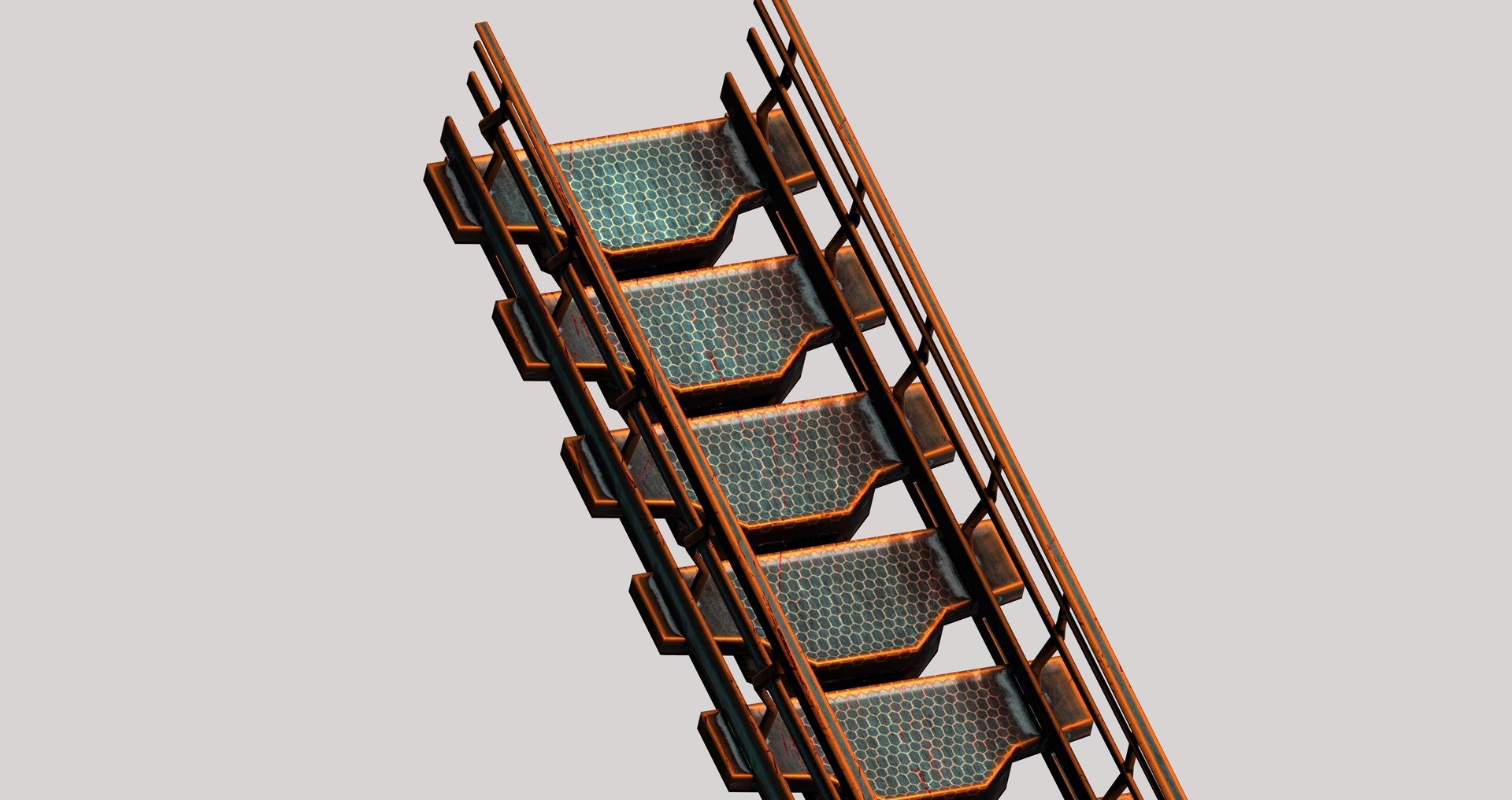 3D Sci-fi Escalator Stairs - TurboSquid 2074500