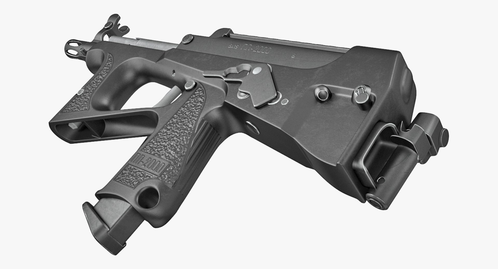 3D Submachine Gun Pp 2000 Model - TurboSquid 1165922