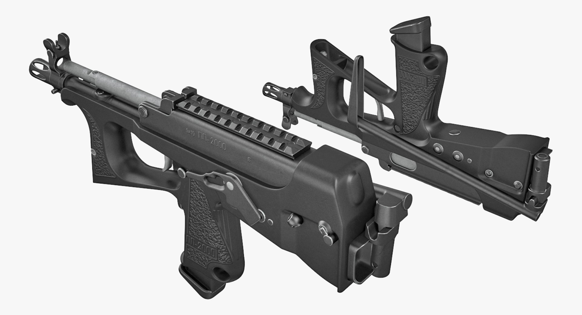 3D Submachine Gun Pp 2000 Model - TurboSquid 1165922