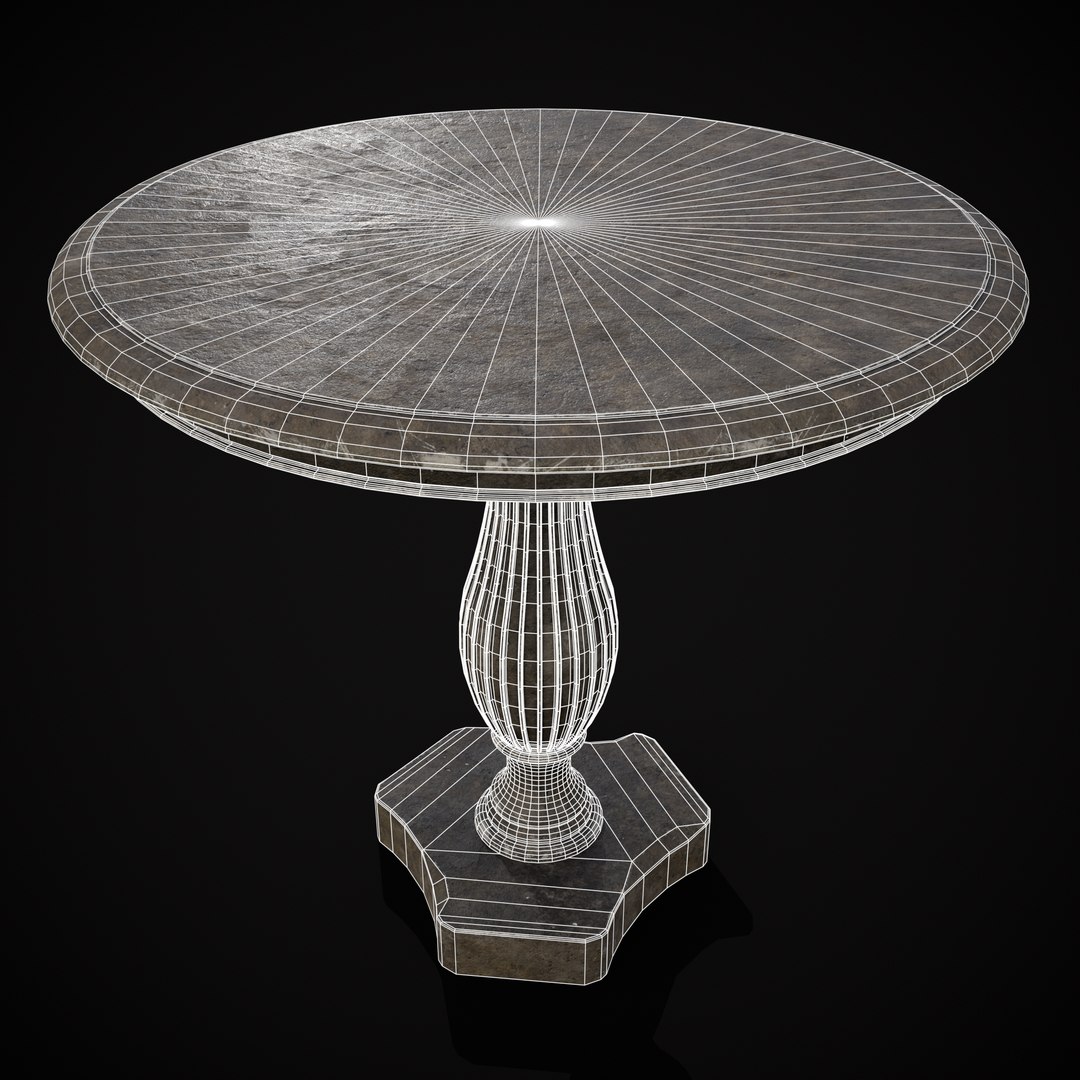 Round Garden Table 3D Model - TurboSquid 2103846