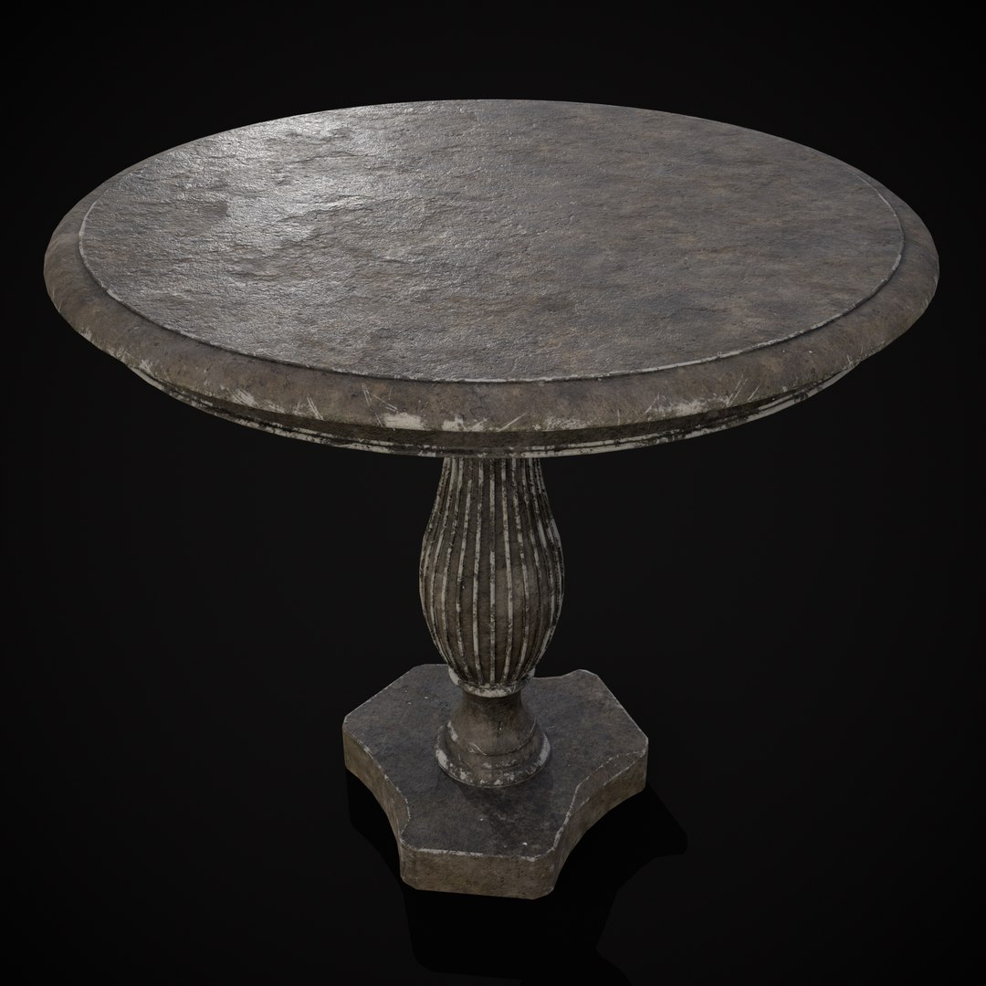 Round Garden Table 3D Model - TurboSquid 2103846