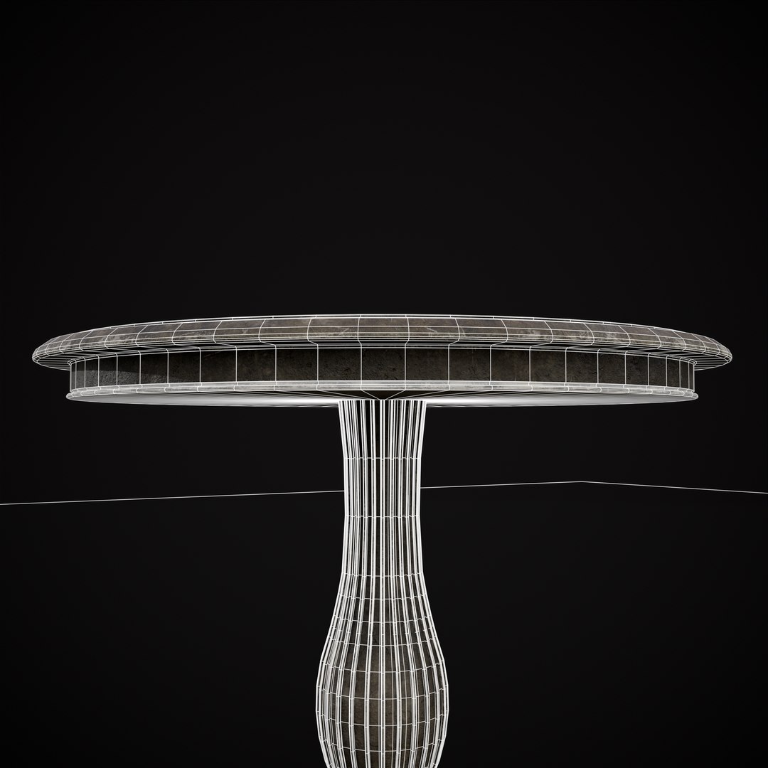 Round Garden Table 3D Model - TurboSquid 2103846