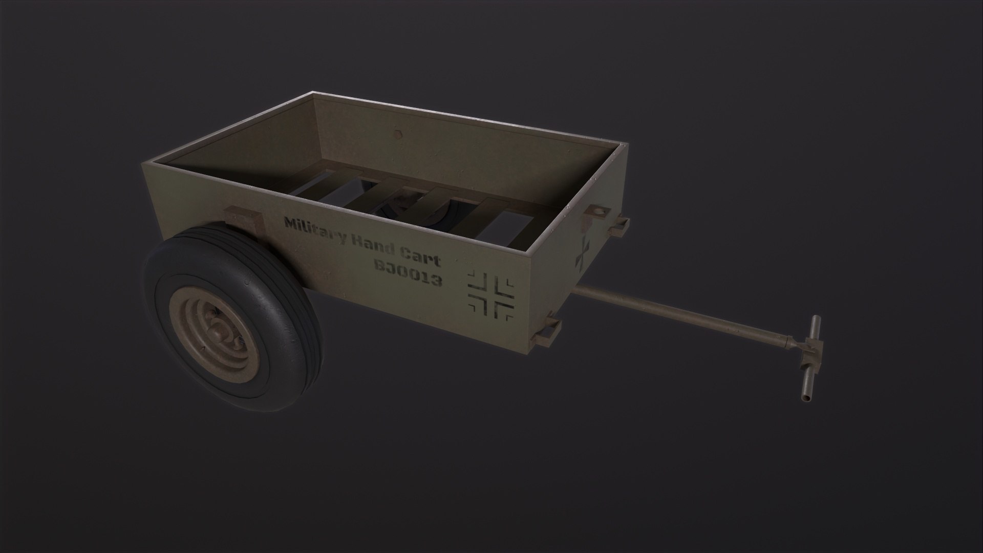Military Hand Cart 3D Model - TurboSquid 2092831