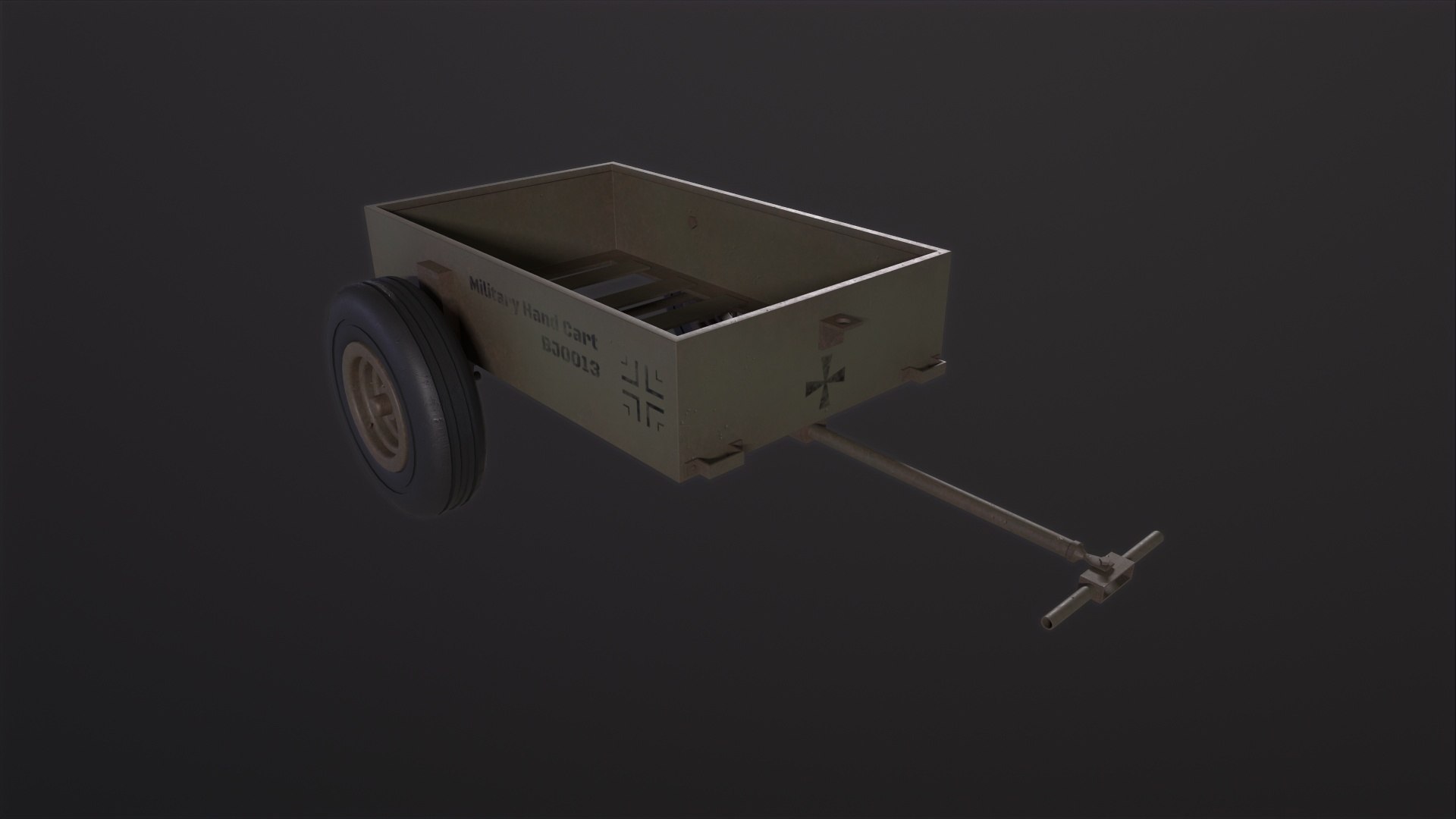 Military Hand Cart 3D Model - TurboSquid 2092831