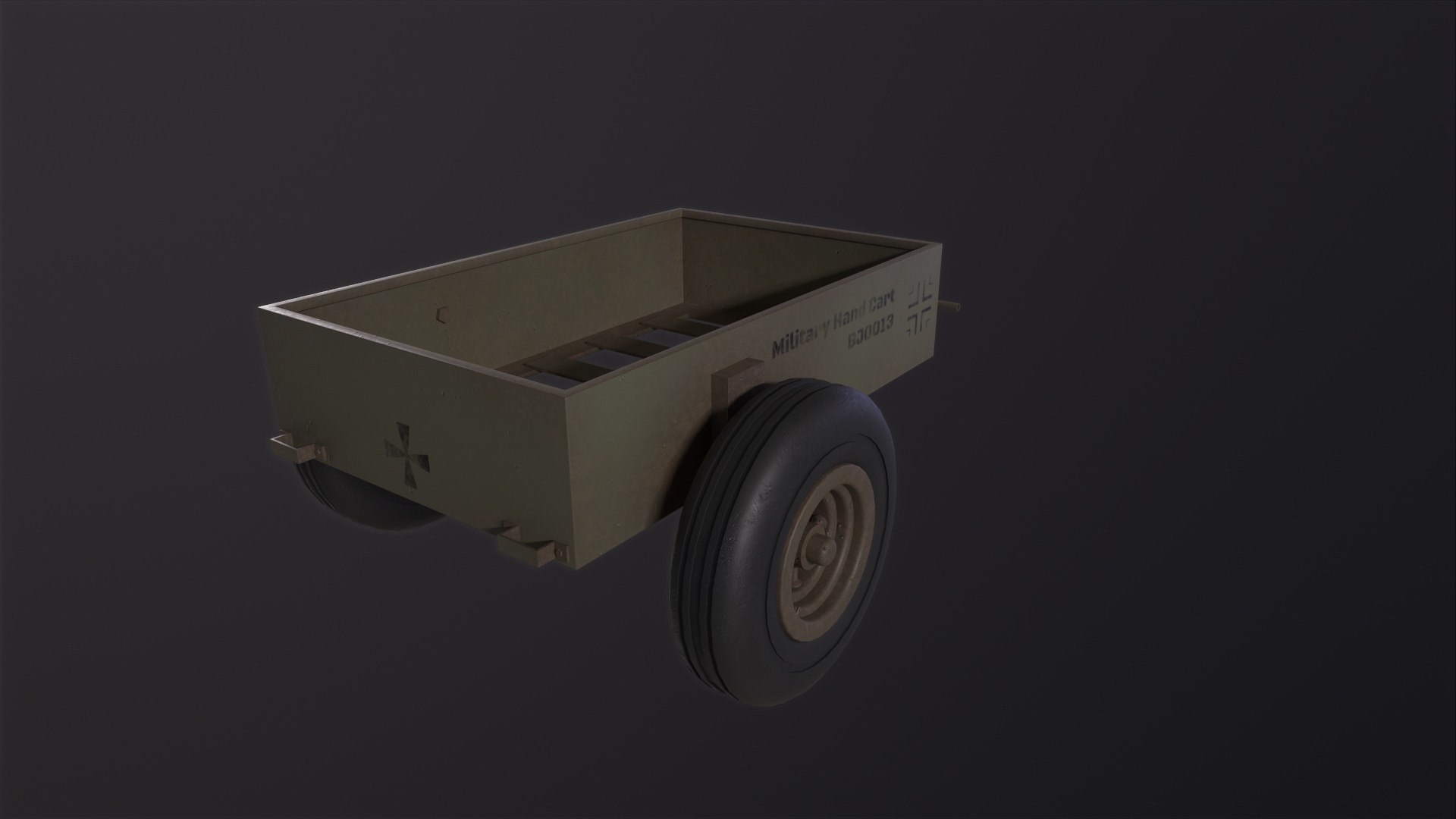 Military Hand Cart 3D Model - TurboSquid 2092831