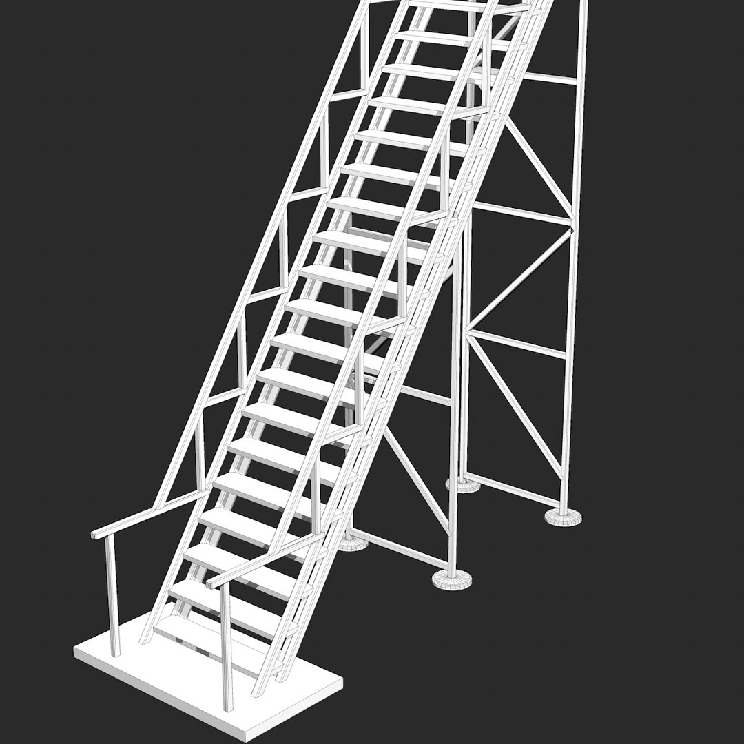 Industrial Stairs 3d Model