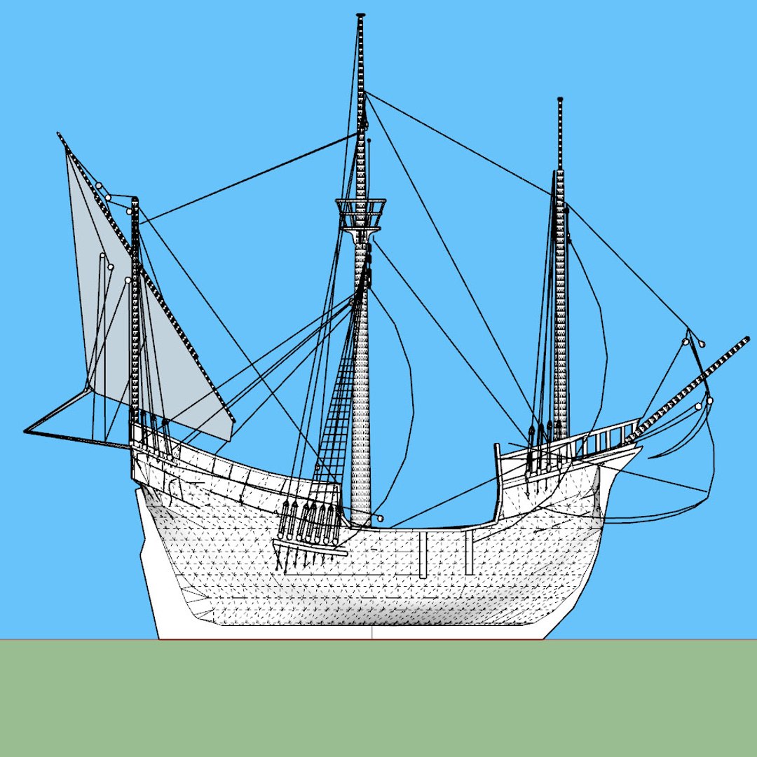 Medieval Carrack 3d Model
