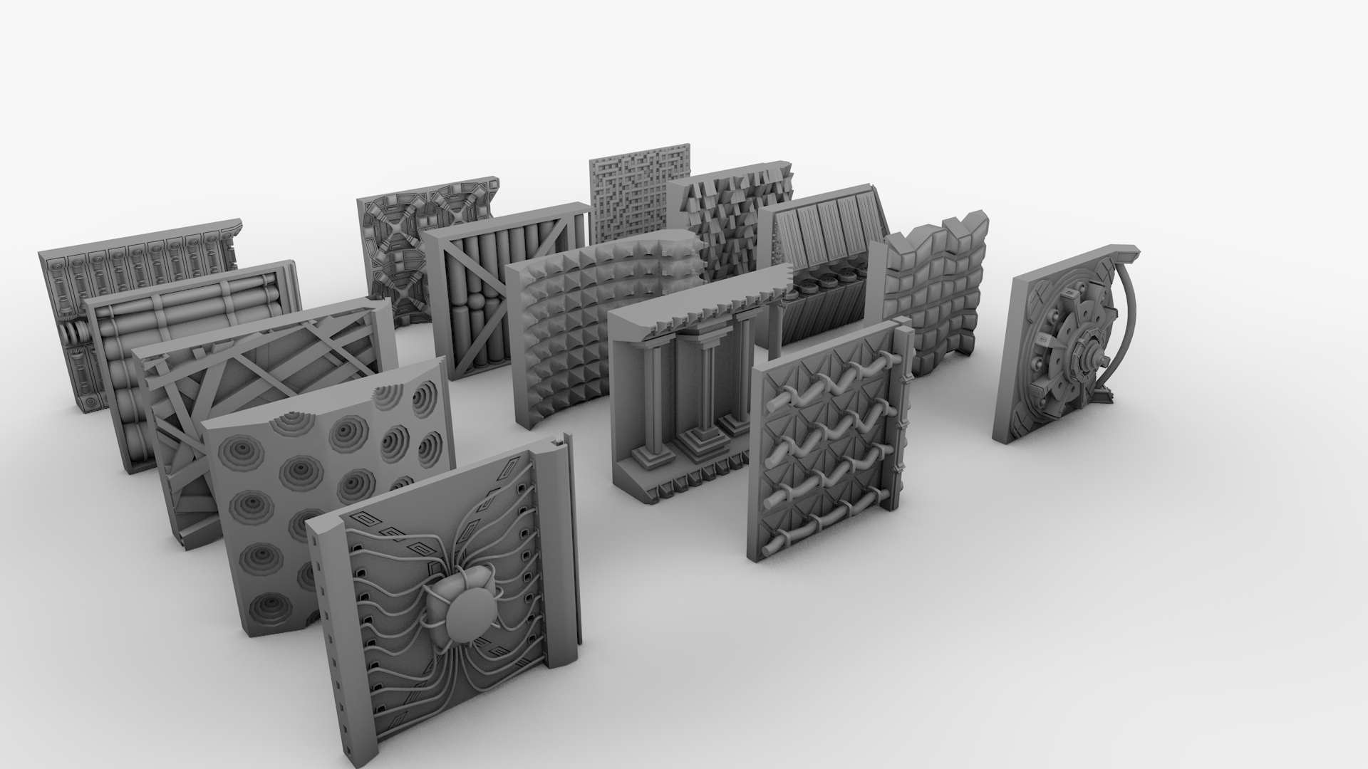 3D Modular SciFi Walls - TurboSquid 2415603