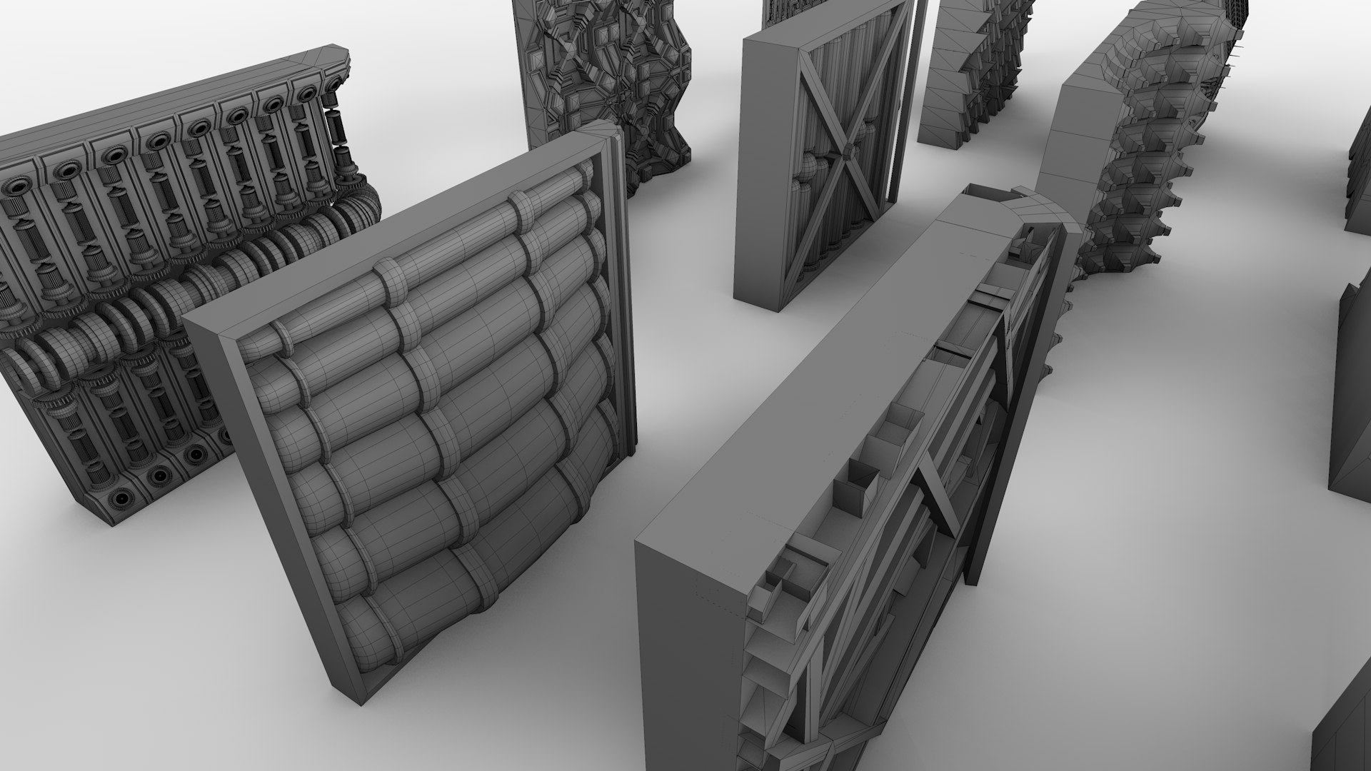 3D Modular SciFi Walls - TurboSquid 2415603