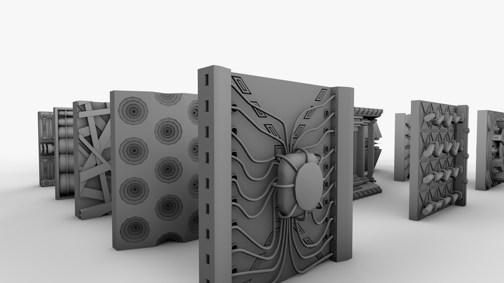 3D Modular SciFi Walls - TurboSquid 2415603