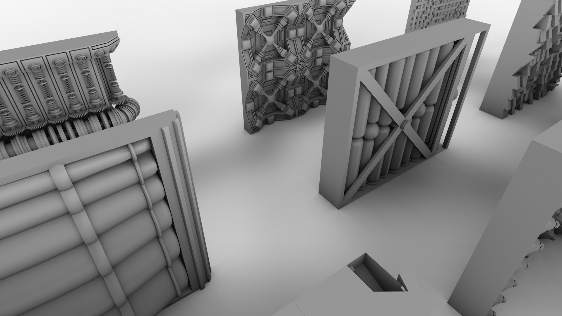 3D Modular SciFi Walls - TurboSquid 2415603