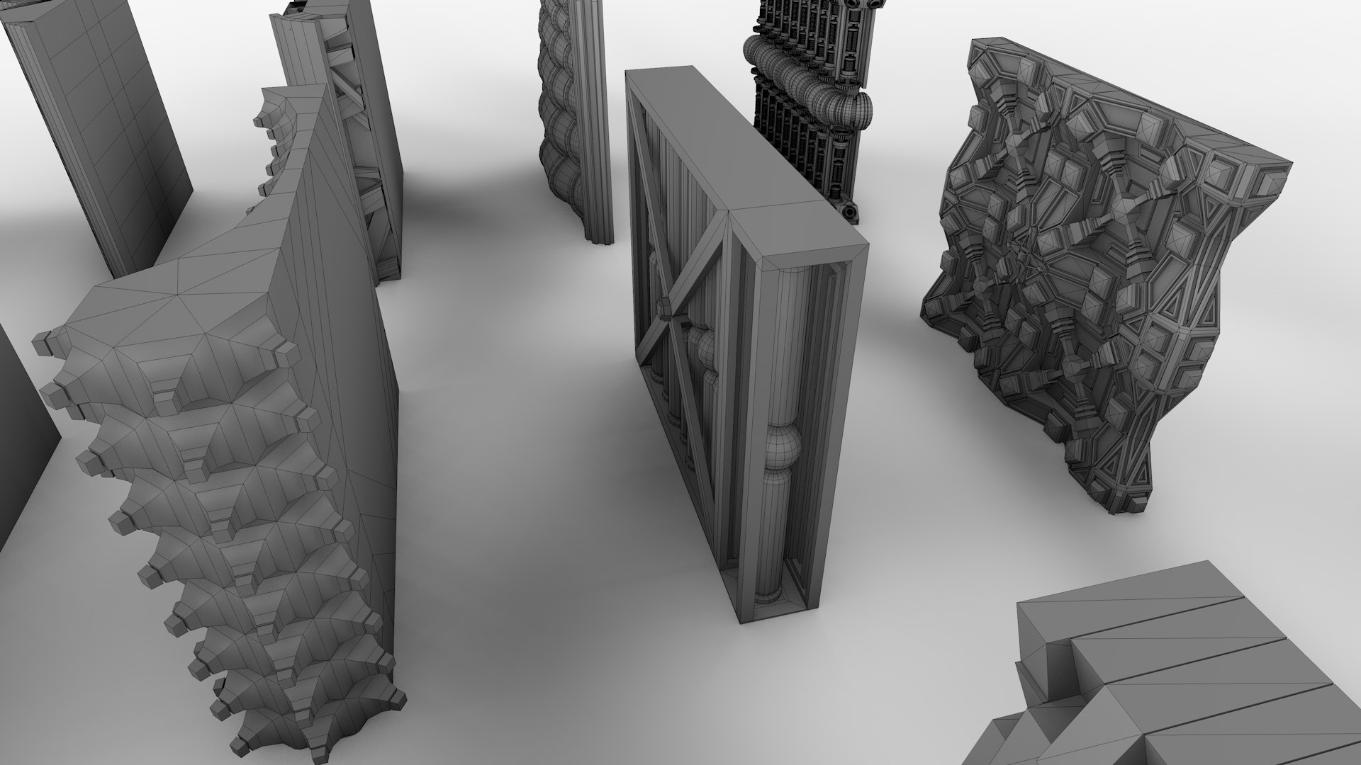 3D Modular SciFi Walls - TurboSquid 2415603