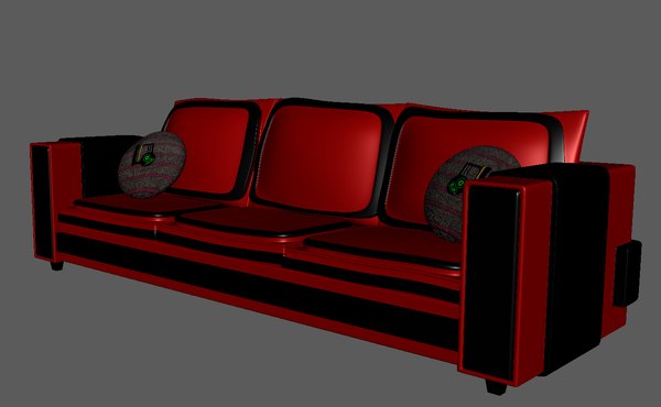 3d leather sofa