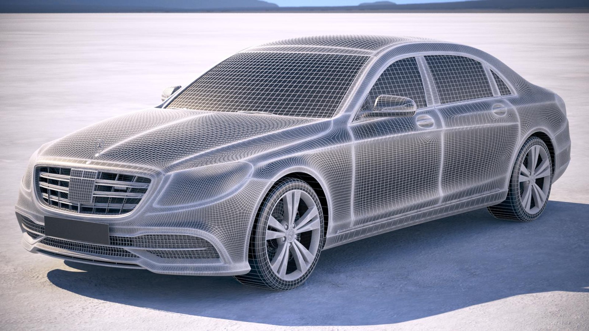 Mercedes s-class maybach 3D model - TurboSquid 1165783
