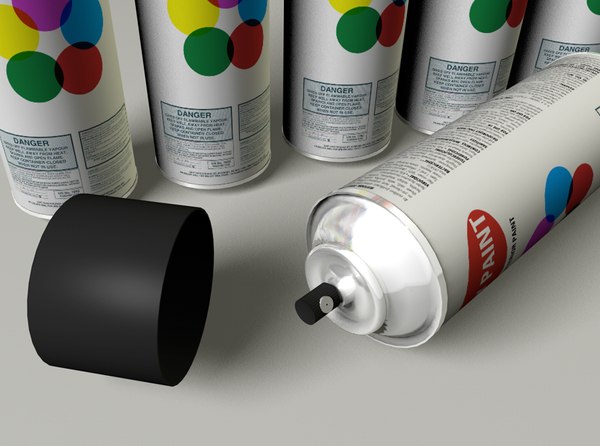 spray cans 3d c4d