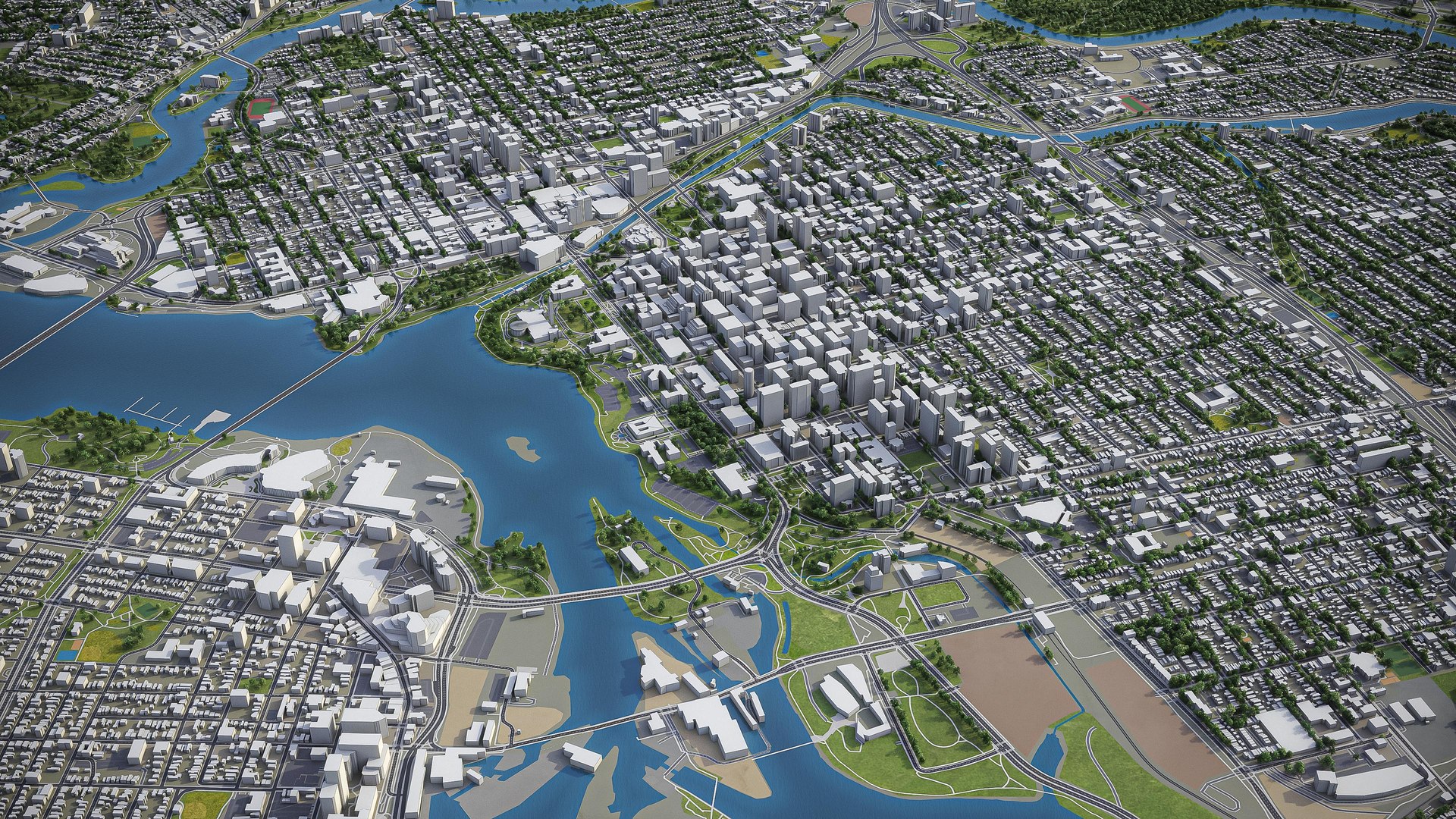 Ottawa Area Urban Model - TurboSquid 1334500
