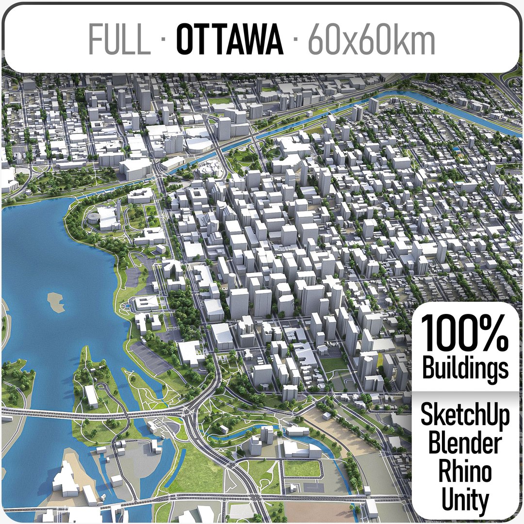 Ottawa Area Urban Model - TurboSquid 1334500