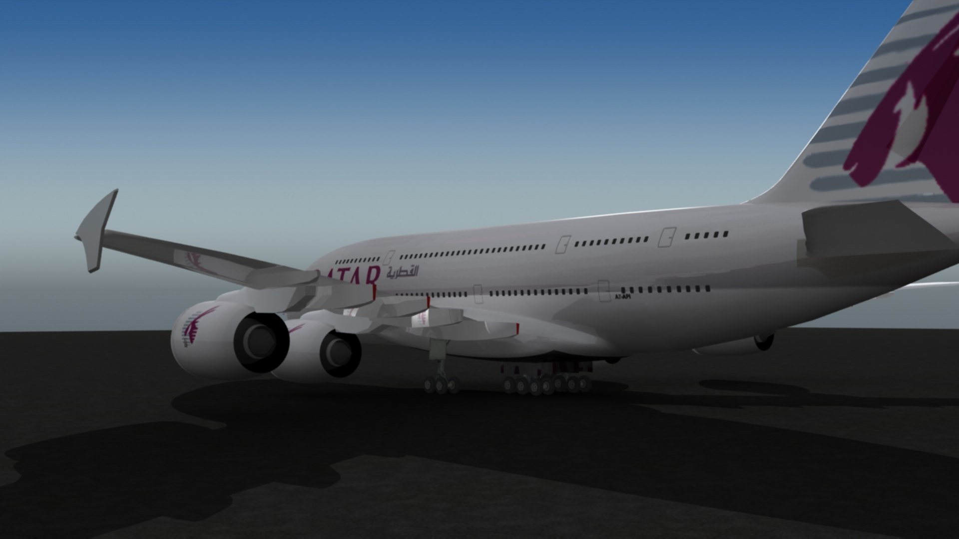3D Model Qatar Airways Airbus A380 - TurboSquid 2127725