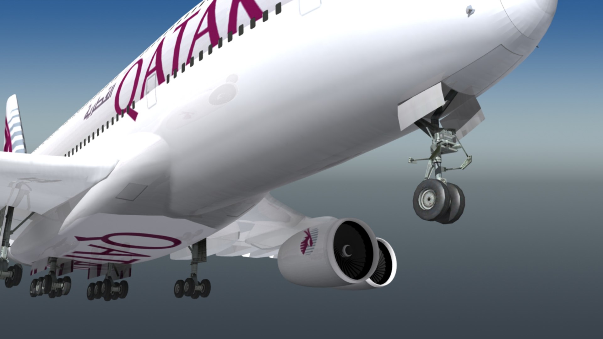3D Model Qatar Airways Airbus A380 - TurboSquid 2127725