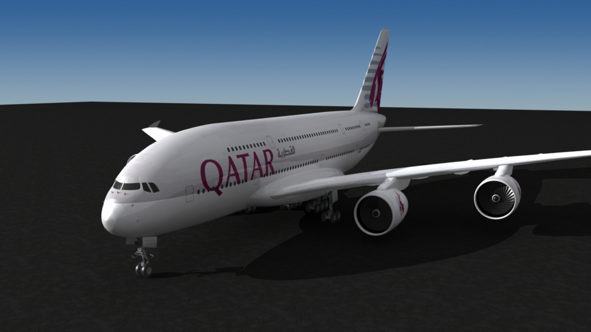 3D Model Qatar Airways Airbus A380 - TurboSquid 2127725