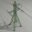 3d Model Voltage Power Lines