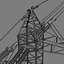 3d Model Voltage Power Lines