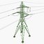 3d Model Voltage Power Lines