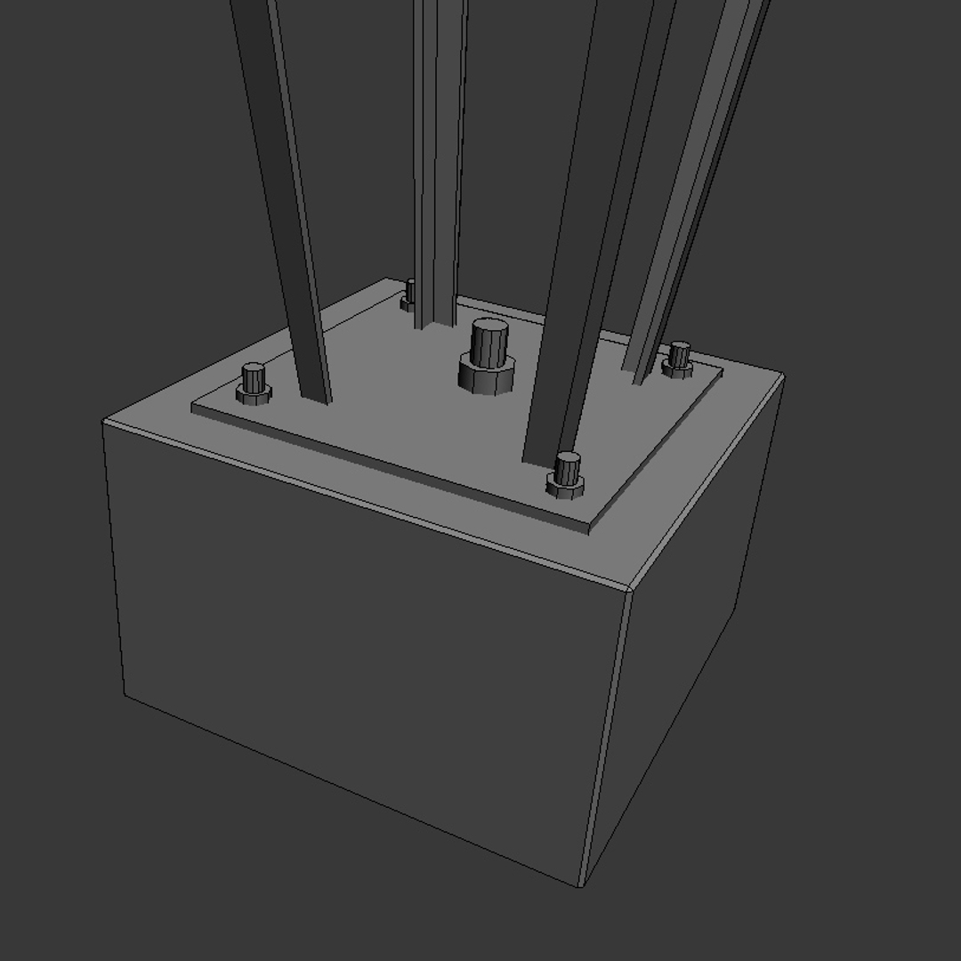 3d model voltage power lines