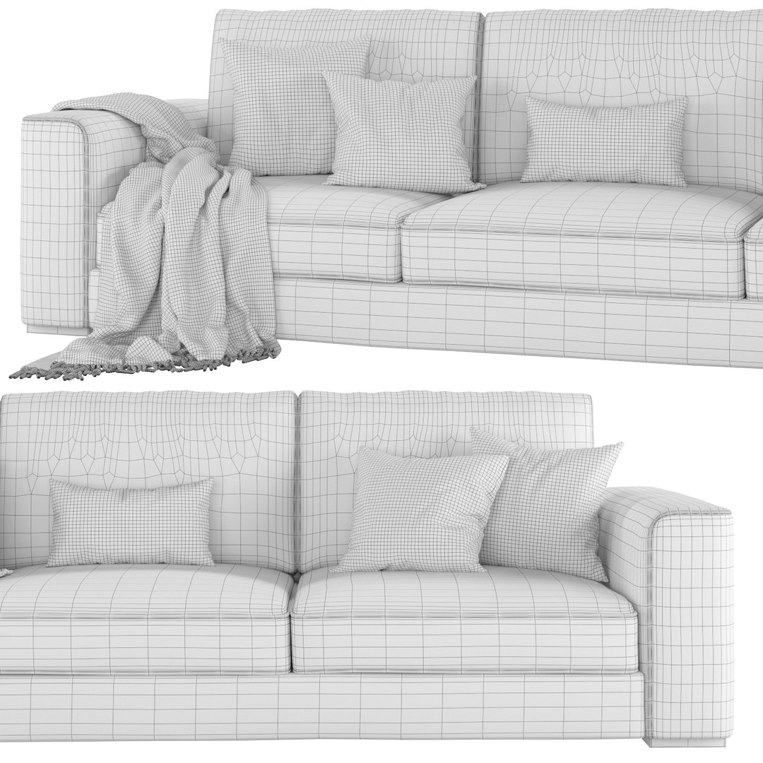 Sofa Grey 3D model - TurboSquid 1877773