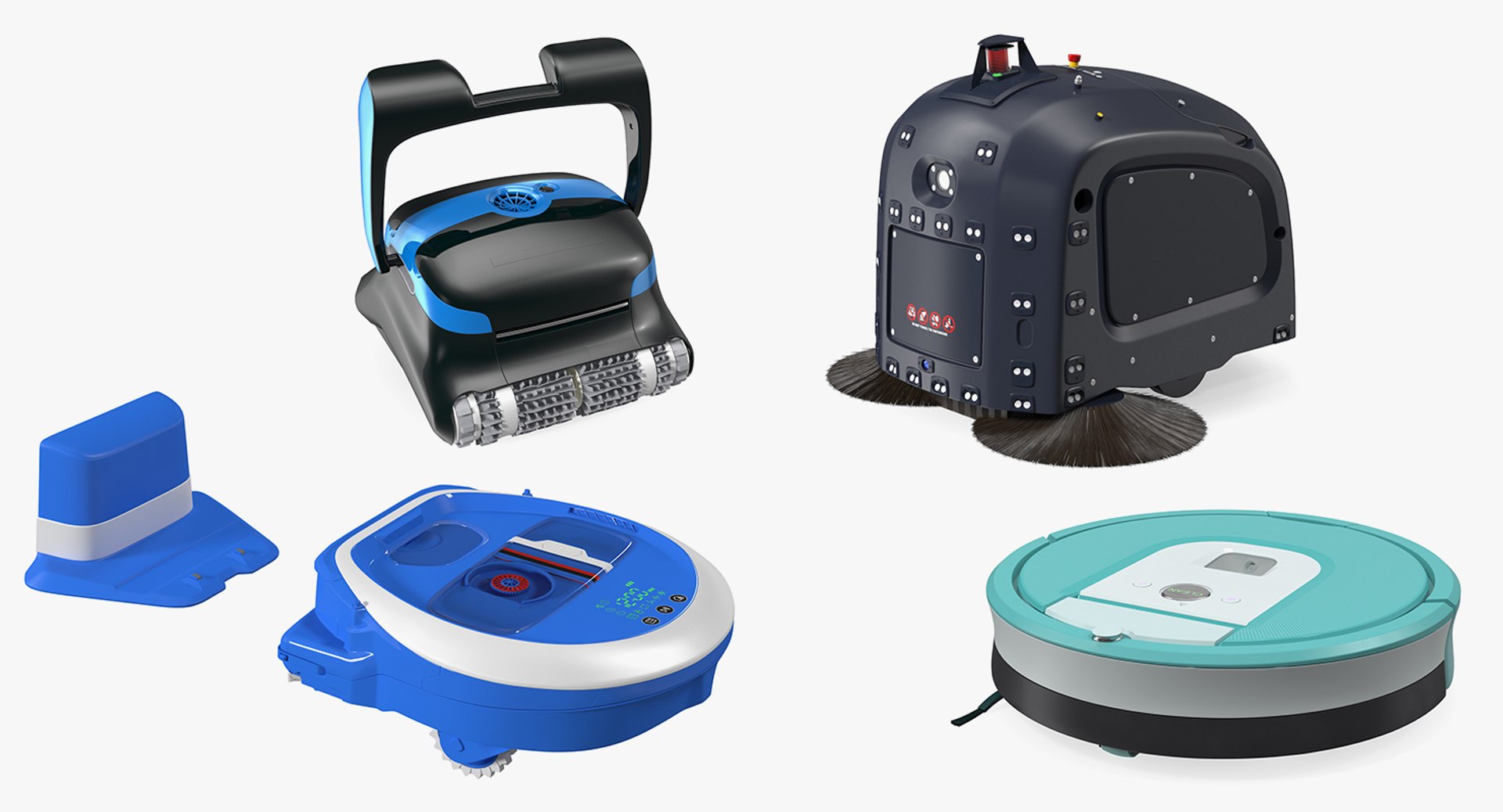 Robotic Vacuum Cleaners Collection 3 3D model - TurboSquid 1934356