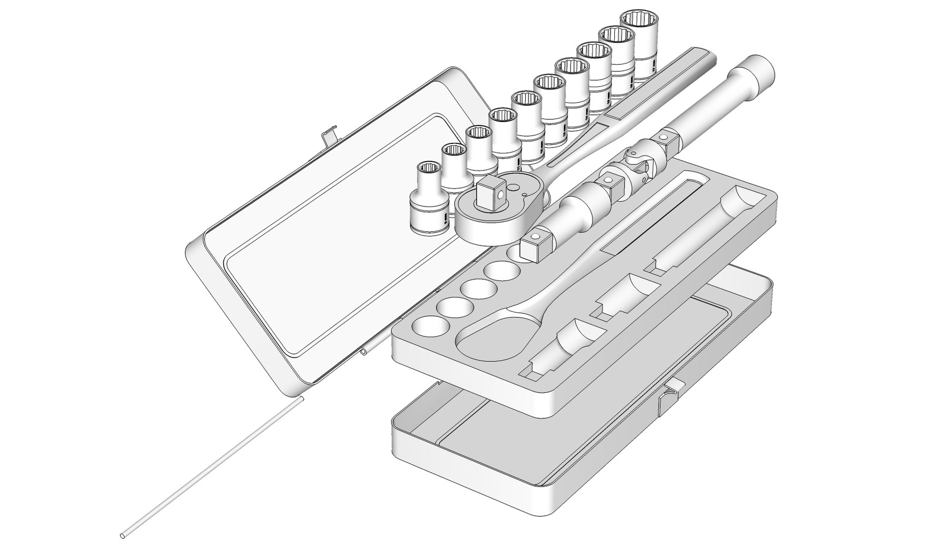 3D Socket Set1 Model - TurboSquid 2052522