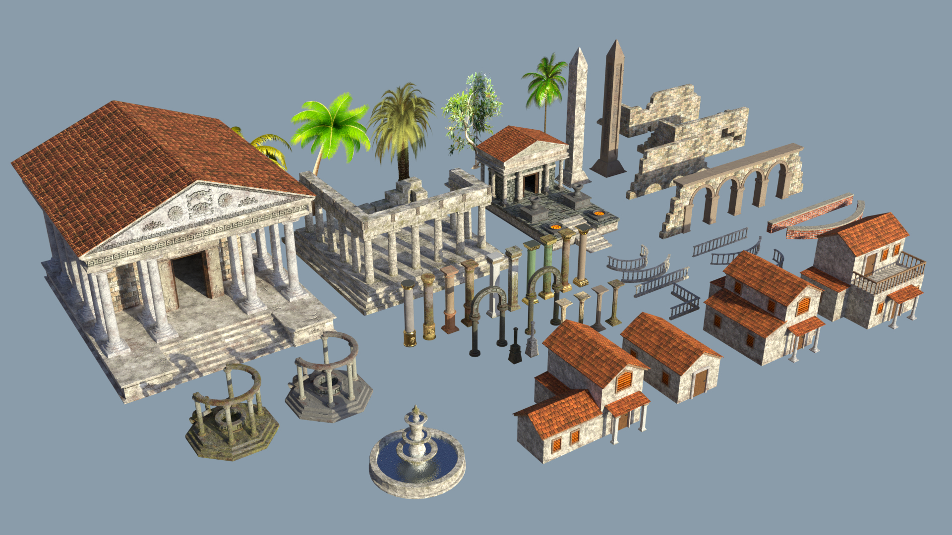 Ancient Assets Pack 3D model - TurboSquid 1807944