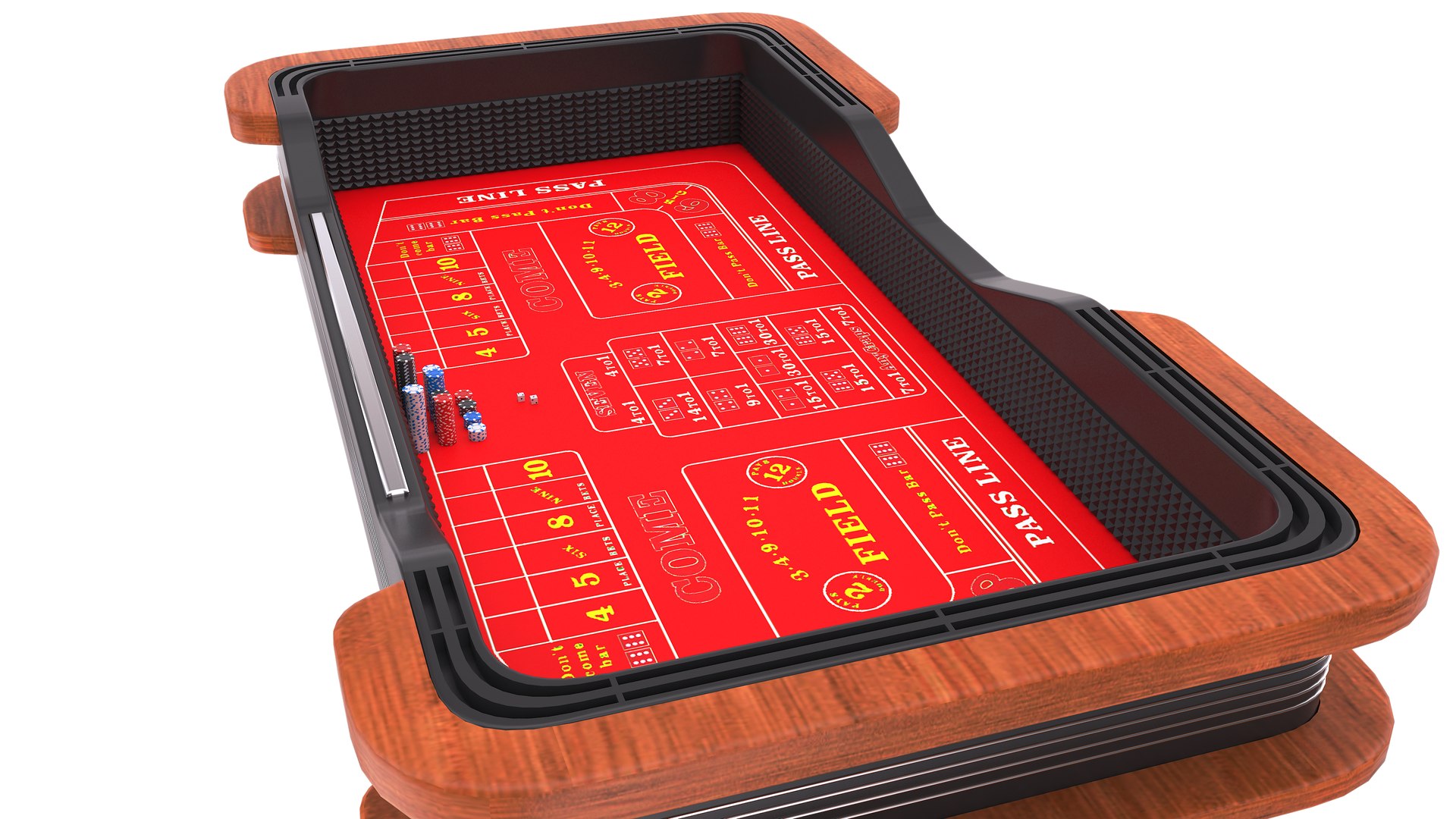 3D Model Craps Table - Red - TurboSquid 1910052